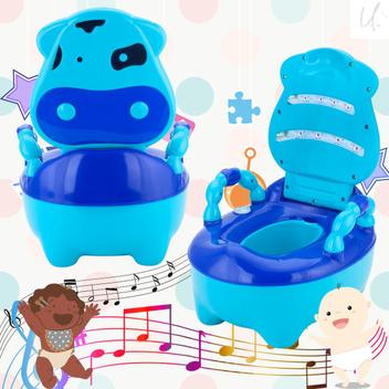 Troninho Musical Azul Menino Pinico Penico Infantil Trono Desfralde ...