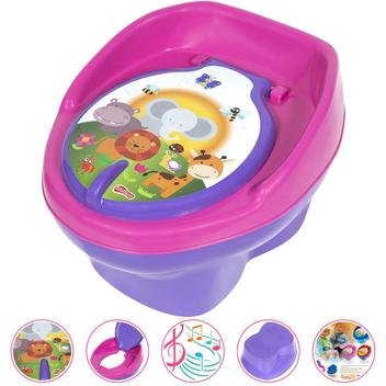 Troninho Musical Infantil Para Bebê Pinico Penico Lilás Rosa - Styll ...