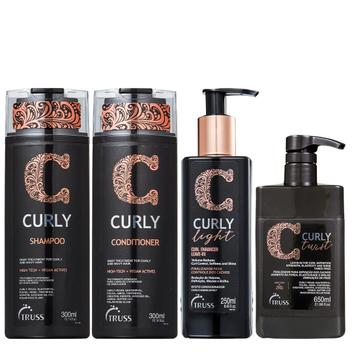 Truss Curly Kit Shampoo Condicionador Light Ativador de Cachos e Twist ...