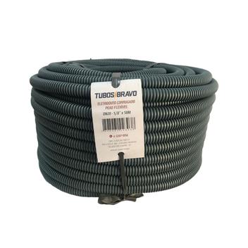 Tubo Conduíte Corrugado PEAD Cinza 5/8" 50 metros - Tubos Bravo ...