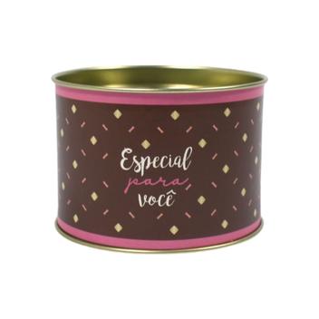 Tubolata Decorada Marrom e Azul com Frase Motivacional - Embalagem para ...