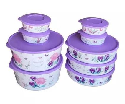 Tupperware Conjunto Tigelas Ilúmina Primavera Com 9 Peças. - Pote ...