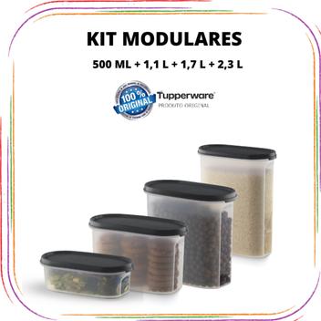 Tupperware Kit Armazenagem Modular (4 Peças) - Pote - Magazine Luiza