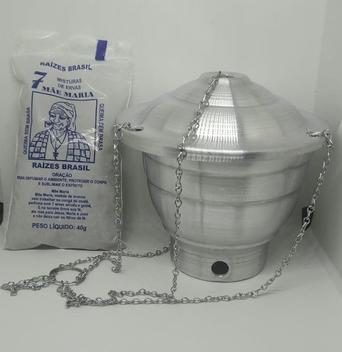 Turibulo alumínio (médio) - AR Ogum Iemanja - Defumador de Ambiente ...