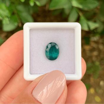 Turmalina Azul Esverdeada Oval 2,05ct - SP GEMAS - Pedras Preciosas ...