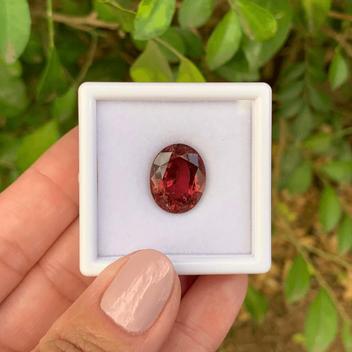 Turmalina Rubelita Oval 10,11ct - ENE2ESE - Pedras / Cristais ...