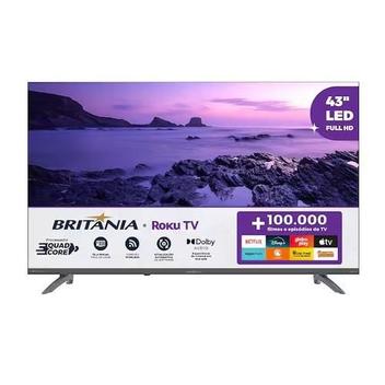 TV 43" Polegadas Smart Full HD Roku Britânia - BRITANIA - TV 4K Ultra ...