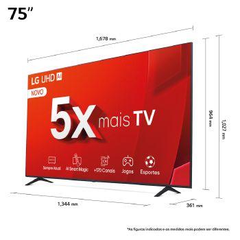 Tv 75p Lg Smart Ai Thinq 4k Comando Voz - 75ut8050psa - Smart TV ...