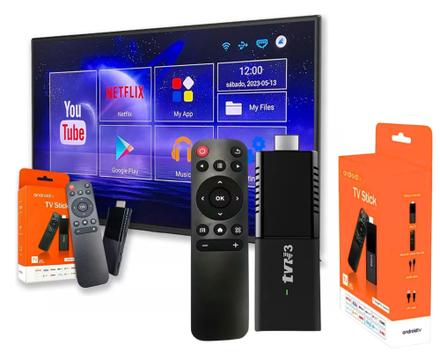 Tv Stick Smart Tv Android 13.1 4k Wifi Hdmi Fire Stick Cor Preto Tipo ...