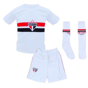 Uniforme São Paulo Infantil Branco Kit Com 3 Pçs Oficial - Revedor ...