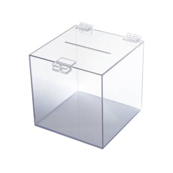 Urna Caixa de Acrílico PS Cristal Medindo 15x15x15cm Sugestão Sorteio ...