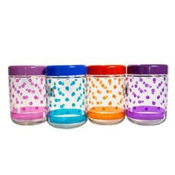 Utensílios De Cozinha 4 Potes De Vidro Com Tampa Ø10cm SALDÃO ...