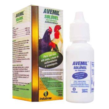 V Avemil Solúvel 20ml Frasco Para Aves - Indubras - Antibiótico - Magazine Luiza