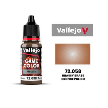 Vallejo Game Color Metallic Brassy Brass 72.058 Bronce Pulido Tinta ...