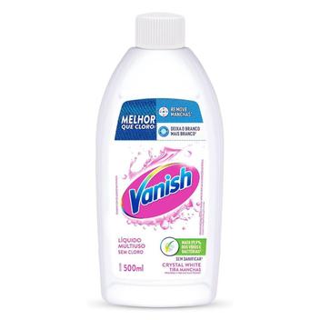 Vanish Liquido Multiuso Sem Cloro Crystal White Tira Manchas 500ml ...