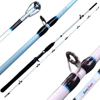 Vara de Pesca para Carretilha Ação Rápida 40lb Fibra de Vidro 2,10m ...