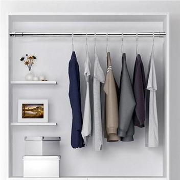 Vara telescópica de guarda-roupa espessa de 48cm-80cm, aço inoxidável ...
