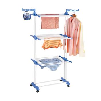 Varal de roupas vertical 3 andares dobravél 4 rodas inox +nf - Hrma ...