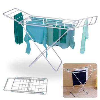 Varal Retratil de Chao Aluminio 1,43 Metros com Abas Portatil ...