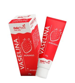 VASELINA DE MORANGO BISNAGA 25G para LÁBIOS E PELE - Bella Phytus ...