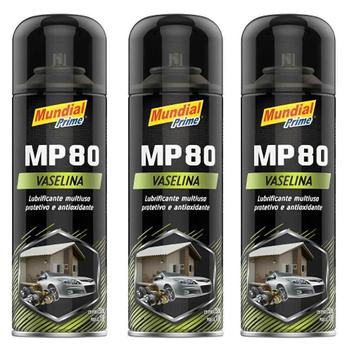 Vaselina Spray MP80 250 ml com 3 Unidades MUNDIAL PRIME - Vaselina ...
