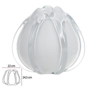 VASO DECORATIVO VIDRO MURANO BRANCO 22cm - Flor Arte - Vasos para ...