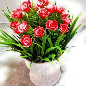 Vaso Grego Pequeno + Arranjo De Bucho Rosinha Milho - Léo Flores ...