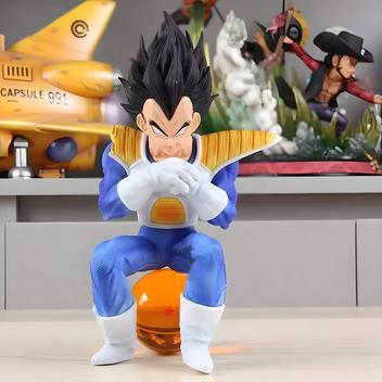 Vegeta Goku Dragon Ball Anime Sentado Figuras De Ação Modelo PVC ...