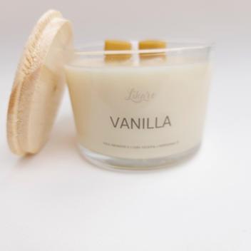 Vela Aromática Vegetal Perfumada Baunilha 120g com tampa - Likare Home ...
