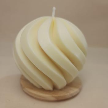 Vela Decor Vegetal Aromática Esfera Geométrica SemAroma 210g - Likare ...