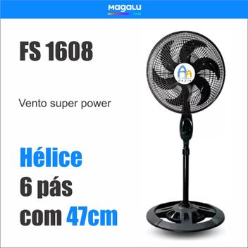 Ventilador Coluna Pedestal Preto Super Power 110v 220v - Anxin ...