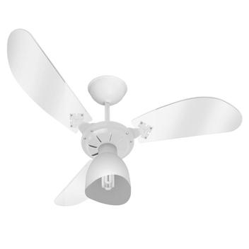 Ventilador de Teto New Cristal Light 3 Pás Transparente 127v Branco ...
