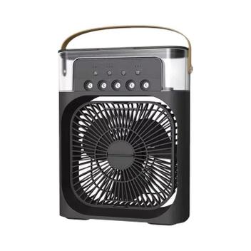 Ventilador Elétrico USB Portátil LED Umidificador De Luz Noturna 3 Em 1 ...