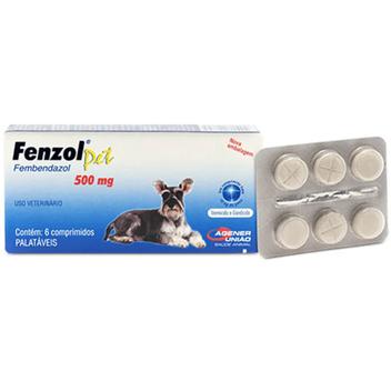 Vermífugo Fenzol Pet para Cães - 500mg - 6 Comprimidos - Agener União ...