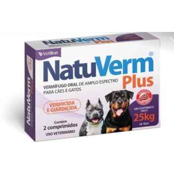 Vermífugo para Cães Natu Verm Plus 1650 mg - 2 comprimidos - Vetbras ...