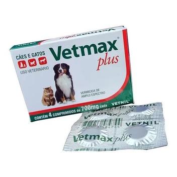 Vermifugo Vetmax Plus 4 Comprimidos Para Cães e Gatos - Vetnil ...