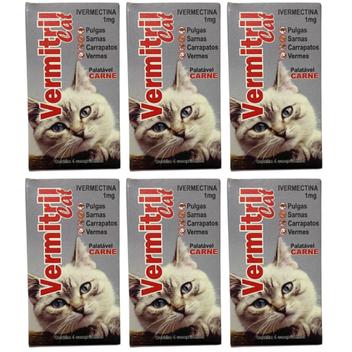 Vermitril GATOS - Anti Pulgas, Carrapatos, Vermes, Sarnas 24 ...