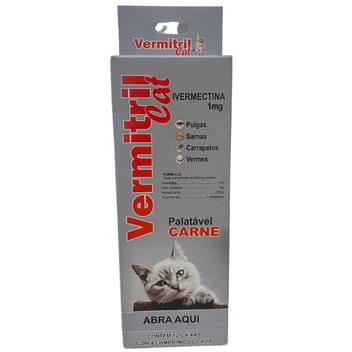 Vermitril GATOS - Anti Pulgas, Carrapatos, Vermes, Sarnas - Cx master ...