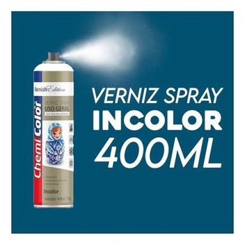 Verniz Spray para Uso Geral Incolor 400ml / 250g ChemiColor - Verniz ...