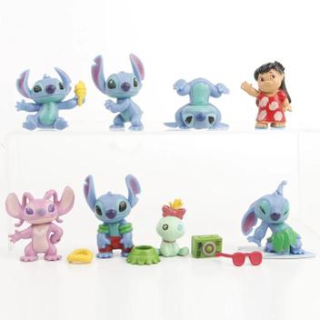 Versão De Verão Stitch Lilo Figuras De PVC Conjunto De 8 Brinquedos ...