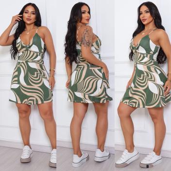 Vestido Casual Moda Verão Curto Alcinha estampado - MDModas - Vestido ...