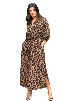 Vestido Chemise Camisão Longo Midi Manga Princesa Luxo 3/4 - KATITA DE ...