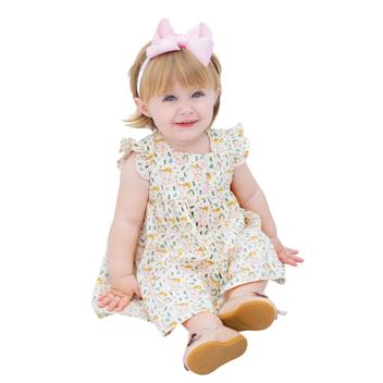 Vestido de Bebê Roupa Menina Infantil Com Tiara 100% Algodão - Mundo ...
