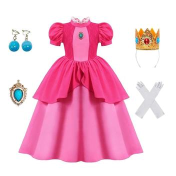 Vestido de cosplay Ruichangxin Princess Peach Girls - Fantasia ...