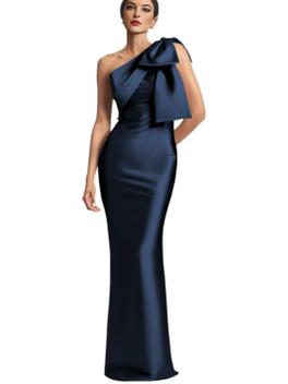 Vestido de Dama de Honra Mermaid TORYEMY - Azul Marinho - Tamanho 10 ...