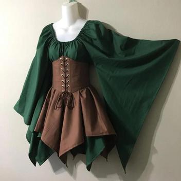 Vestido de Festa Halloween Cosplay Feminino - Princesa Elfa Fada ...