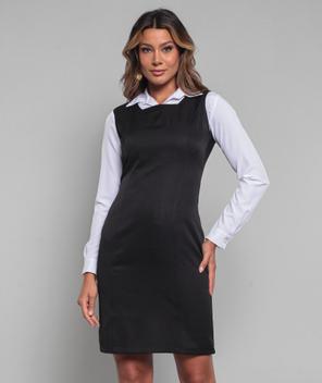 Vestido feminino Tubinho Alfaiataria básico Elegante para uniforme ...