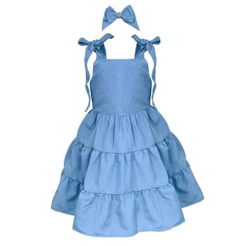 Vestido Infantil 3 Marias Azul Bebê Moda Menina - Mazzi Baby - Vestido ...
