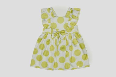 Vestido Infantil de Bolinhas para bebe 3 a 11 meses - tamanho M (3 a 5 ...