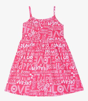 Vestido Infantil Estampado de Alcinha Bju Kids Vermelho - BIJU KIDS ...